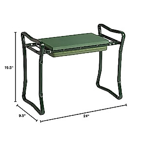 Gardener's Supply Company Garden Kneeler and Portable Stool | Extra Wide & Soft Kneeler for Outdoor Flower Beds and Raised Bed Planting | Ideal Gardening Gifts for Grandparents & Senior Gardeners