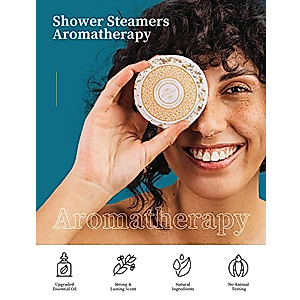 Shower Steamers Aromatherapy - 8 Pack Valentine Pure Essential Oil Shower Bombs for Home Spa Bath Self Care, Essential Oil Stress Relief and Relaxation Bath Gifts for Mom Women, Birthday Day, Travel