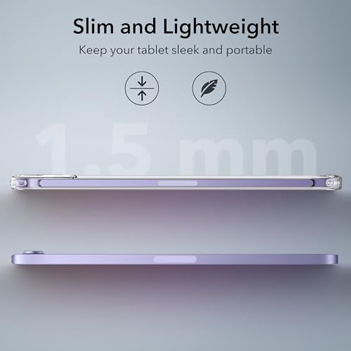 ESR for iPad Mini 7 A17 Pro Case, iPad Mini 7th/6th Generation Case (2024/2021), Slim and Light, Shock and Drop Protection, Yellowing Resistant, Hard Back, Supports Pencil Pro & Pencil(USB-C), Clear