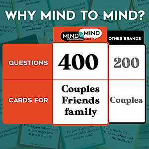 400 Questions for Couples, Family, Friends - Conversation Cards for Relationship Building - Intimate Date Night or Fun Family Activity for Adults - Deep, Intimacy Deck - Card Game to Start Talking