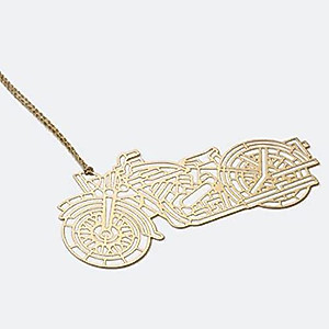 SANCTIFIED Motorcycle Bookmark in Brass Metal Finish l Premium and Unique Design Bookmark for Gift