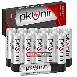 Ocvrszsw AA Batteries 12 Pack LR6 1.5V Alkaline Double A Battery, 12-Year Shelf Life