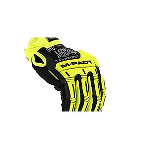Mechanix Wear Size 8 M-Pact E5 Armortex And TrekDry And D3O Hi-Viz Cut Resistant Gloves, Fluorescent Yellow & Black, Small (SMP-C91-008)