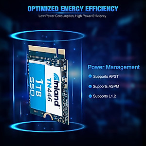 INLAND 2230 Internal SSD 1TB High Performance Gen4x4 M.2 2230 30mm Internal Solid State Drive PCIe 4.0, up to 4,700 MB/s, TN446