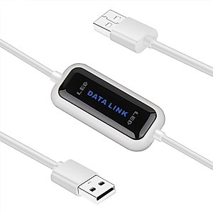 Soke-Six USB 2.0 High Speed Laptop USB to USB PC Data File Transfer Cable Link Direct Copy Between 2 Computers for XP,Vista,Windows7,8 (32/64 bit),win10