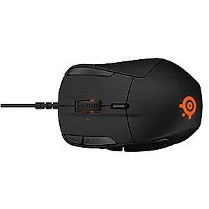 SteelSeries Rival 500 MMO/MOBA 15-Button Programmable Gaming Mouse - 16,000 CPI, Black