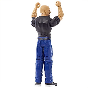 Mattel WWE Basic Action Figure, Stone Cold Steve Austin, Posable 6-inch Collectible for Ages 6 Years Old & Up