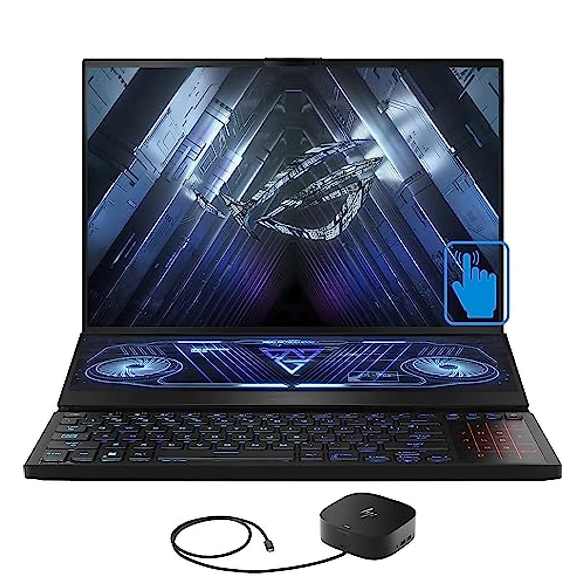 ASUS ROG Zephyrus Duo 16 Gaming & Entertainment Laptop (AMD Ryzen 7 6800H 8-Core, 64GB DDR5 4800MHz RAM, 2TB PCIe SSD, GeForce RTX 3060, 16.0" 165Hz Touch Win 10 Pro) with G2 Universal Dock