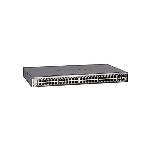 NETGEAR GS752TX-100NES 52-Port Smart Managed Pro Stackable Switch, 48GbE, 2 SFP+, 2 10GBASE-T, ProSAFE Lifetime Protection (GS752TX)