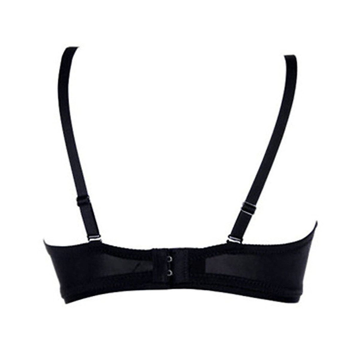 Generic Womens WomenS Studded Rivets Bras Punk Push Up Tops Underwear For Party Club Sexy Gothic Metallic Bra Clubwear Silver,XXLarge