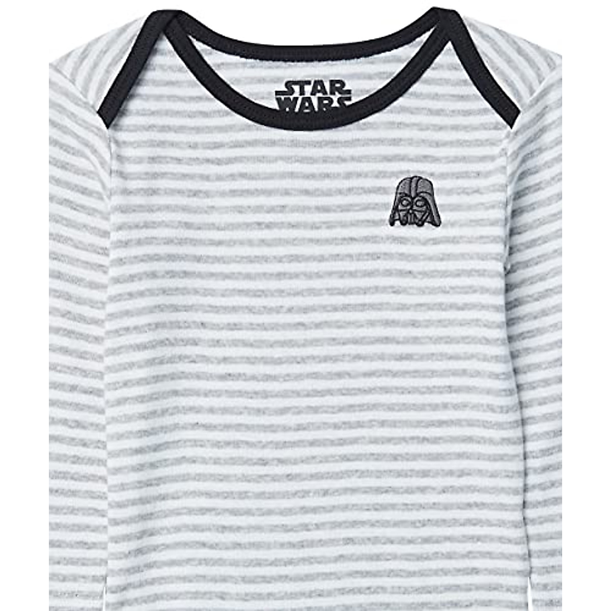 Amazon Essentials Disney | Marvel | Star Wars Unisex Babies' Long-Sleeve Bodysuits - Discontinued Colors, Pack of 5, Star Wars Tiny Trooper, 0-3 Months