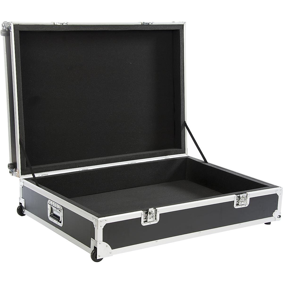 Displays2go Shipping and Storage Case with Wheels, Handles, EVA Foam Padded, Metal Edges (45 x 12.5 x 32.5)