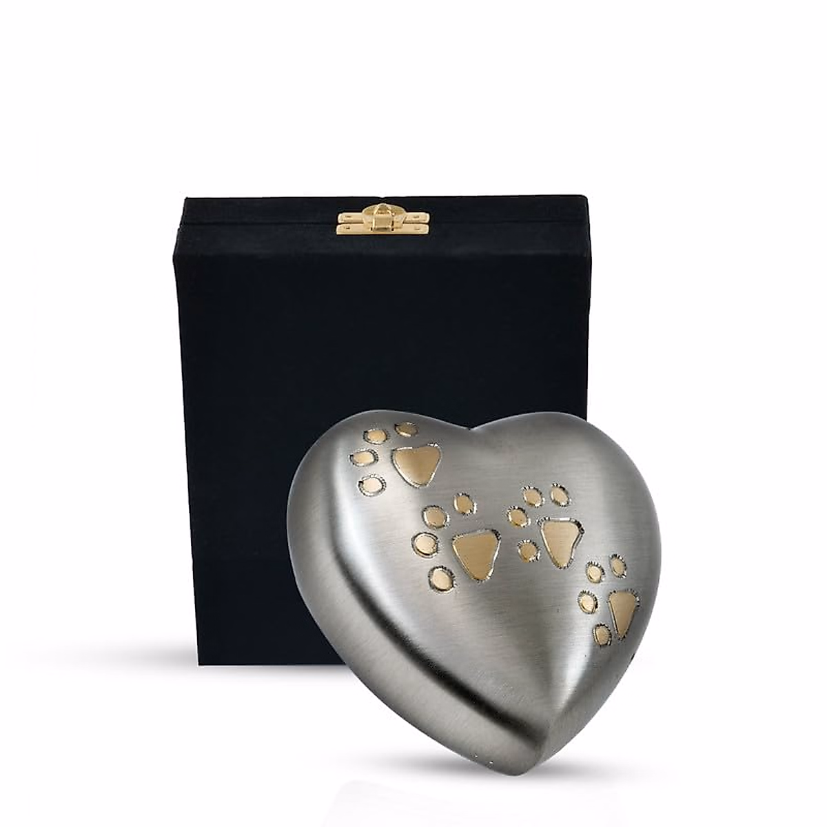 YATSKIA Heart Shaped Small Pet Urn - Cremation Urn for Cat & Dog - Heart Urn - Pet Ashes Keepsake - Small Urn for Pet Ashes - Pewter Pet Urn - Cremation Keepsake - Small Keepsake Urn