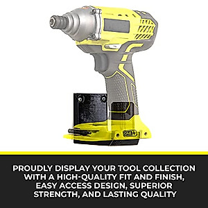 Spartan Mounts Tool Mount for Ryobi Power Tools, Left Mount Wall Display Hook, Power Tool Storage, Convenient Easy Access Garage Organizer, Durable Low Profile Bracket