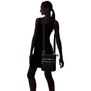 Baggallini Womens Comrade 3-zip Crossbody Cross Body Handbag, Black With Sand Lining, One Size US