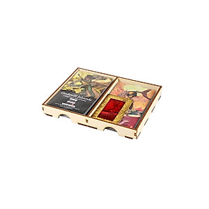 The Broken Token Game Organizer Compatible with Middara: Unintentional Malum - Act 1 - Wooden Game Organizing Box with Multiple Trays