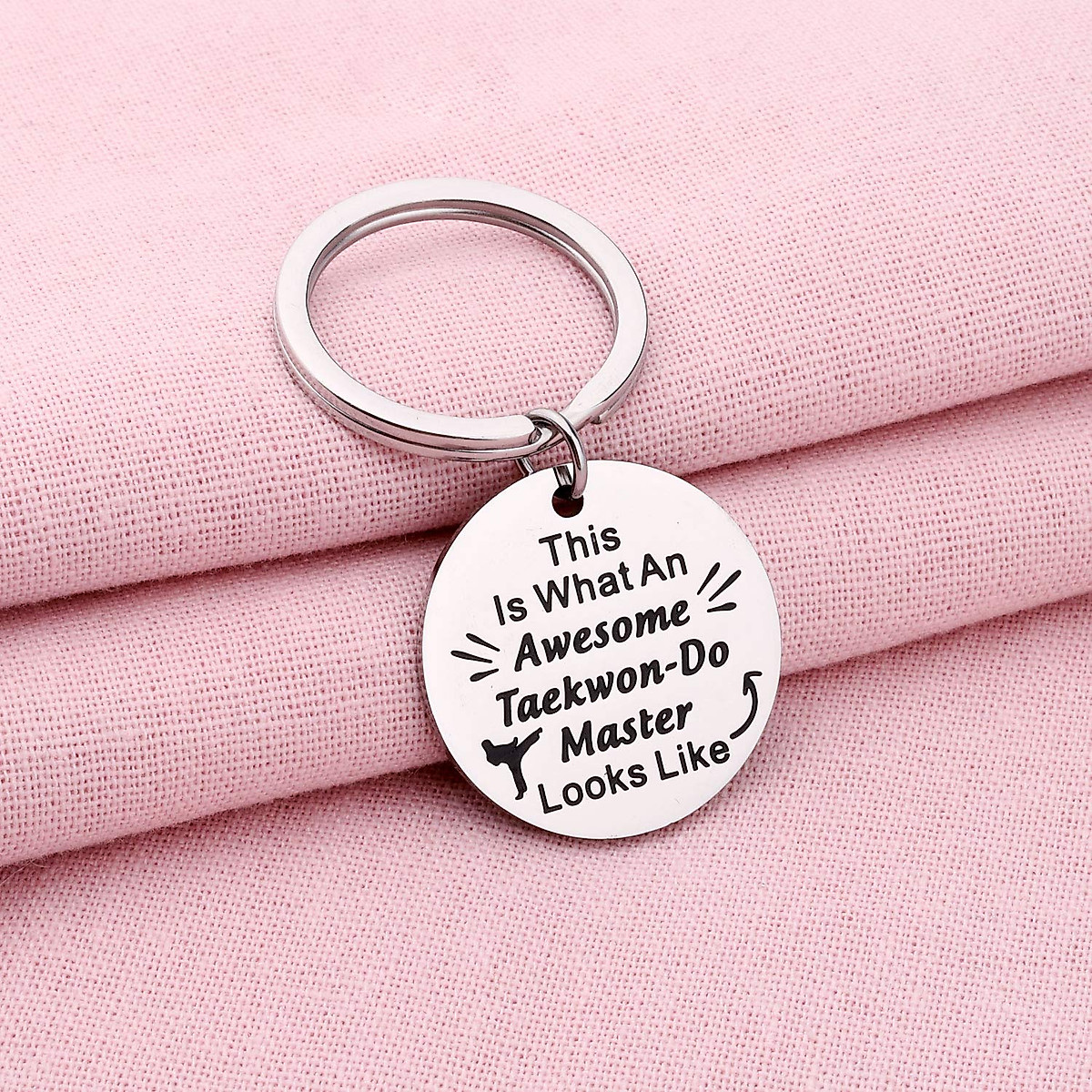 PENQI Martial Arts Jewelry Taekwondo Gift Taekwondo Lover Gift This is What an Awesome Taekwon-Do Master Looks Like Keychain Taekwondo Coach Student Gift (K-Taekwon-Do)