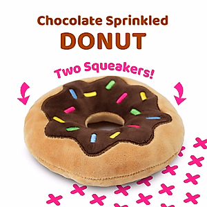 Downtown Pet Supply - Squeaky Dog Toys - Dog Chew Toys for Aggressive Chewers - Ice Cream, Donut, Pizza, Taco and Hotdog - Durable Dog Toys for Puppies, Small & Medium Dogs - 5 Pack