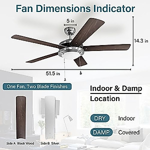 Riveria breeze 52 Inch Ceiling Fans with Lights