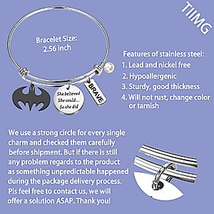 TIIMG Bracelet Jewelry For Woman Girlfriend(she believe batman)