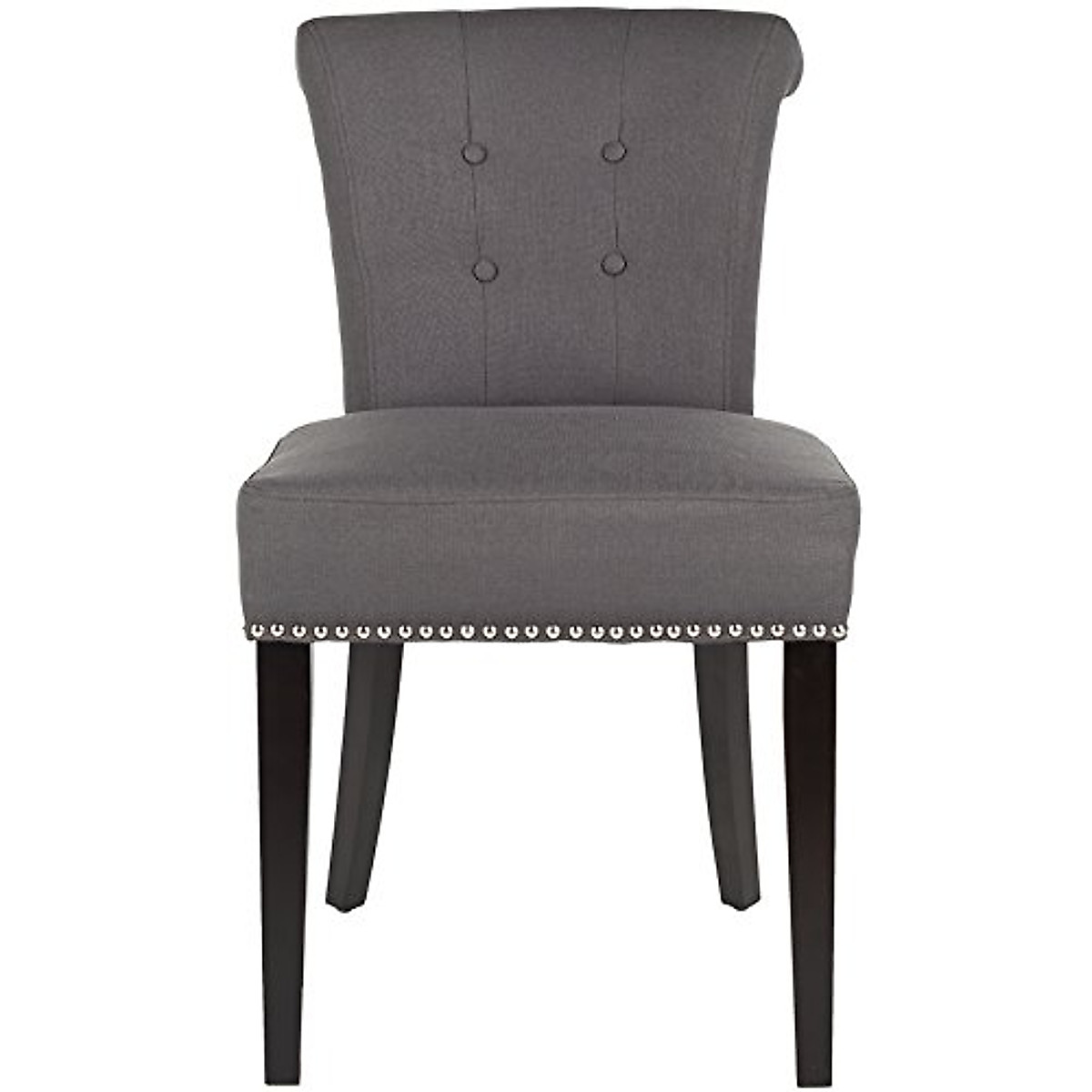 Safavieh Mercer Collection Carol Charcoal Linen Ring Dining Chair (Set of 2)