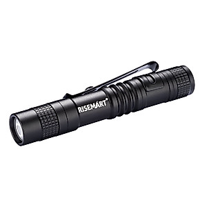 RISEMART Super Small Mini Flashlight AAA 100 Lumens Ultra Bright LED Pen light Pocket Clip Tactical Torch Lamp(3.5")