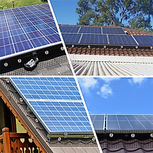 PATIOSIR Solar Panel Bird Wire Screen Protection 6" x 50ft, Guard Kit Protect Solar Panels from Rodents, Squirrel, PVC Coated Galvanized Steel Roll with 30 Fastener Clips