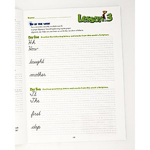 6th Grade Cursive Handwriting Workbook Level F by A Reason For - Learning Workbooks for Kids Age 10-12 - Practice Paper Books for Spelling and Reading for Sixth Grader - Homeschool Resource to Learn Scripture