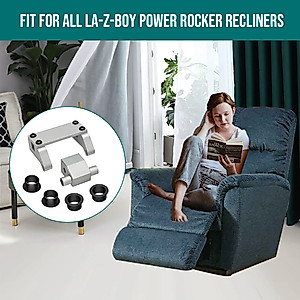 Foruly for La-Z-Boy Recliner Replacement Parts, Including Metal Drive Toggle & Clevis Mount, 4 Elastic Wear Bushings Quick Install Restoration for La Z Bboy Lazy Boy LazyBoy Power Recliner