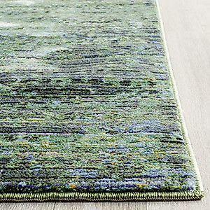 SAFAVIEH Mystique Collection Area Rug - 8' x 10', Green & Multi, Watercolor Overdyed Distressed Design, Non-Shedding & Easy Care, Ideal for High Traffic Areas in Living Room, Bedroom (MYS920G)