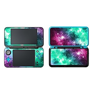 UUShop Protective Vinyl Skin Sticker Cover Wrap for New Nintendo 2DS XL/LL (Stars)