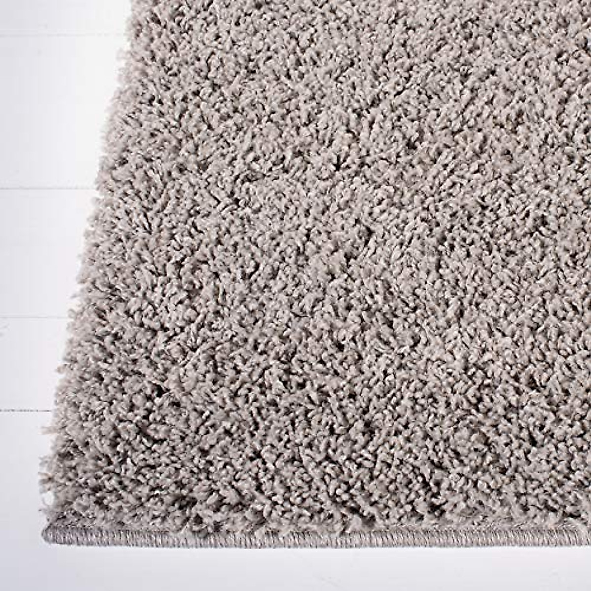 SAFAVIEH Venus Shag Collection 4' x 6' Taupe VNS520E Solid Non-Shedding Living Room Bedroom Dining Room Entryway Plush 1.8-inch Thick Area Rug