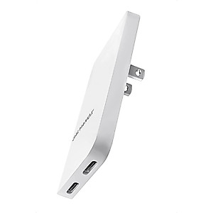 Galvanox Dual USB-C Flat Wall Charger - Fast Charging Ultra Slim Outlet Plug, Multi Port Type C for iPhone 13, 14, iPhone 15 Pro Max and Samsung Galaxy Phones (20W)