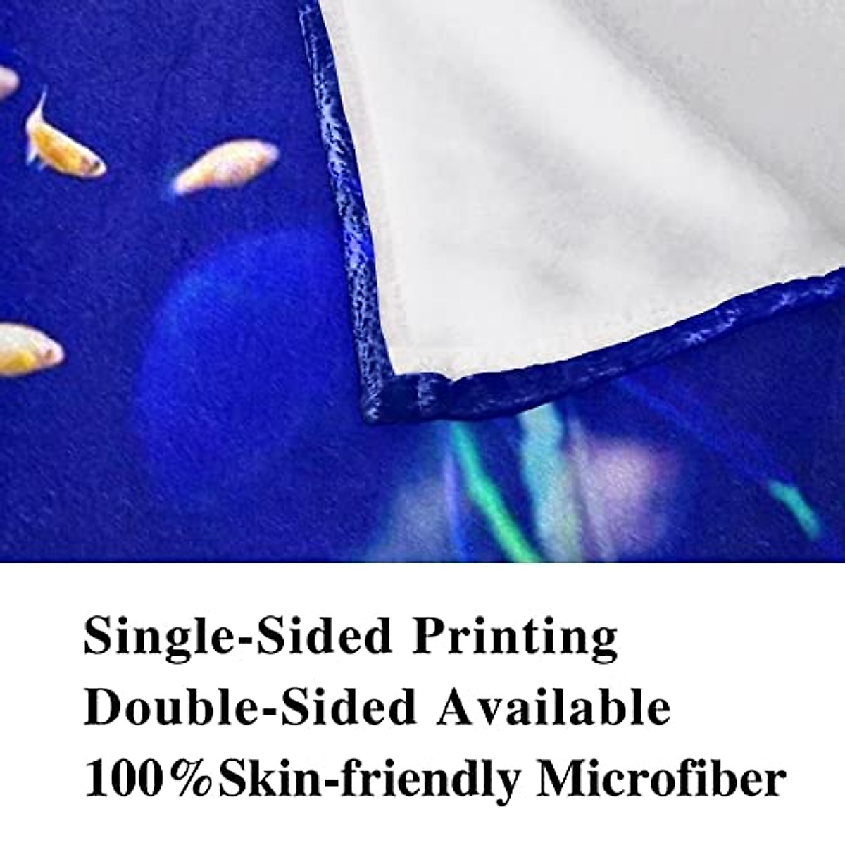 Plush Blanket Throw Blanket Warm Cozy Soft Microfiber Blankets, Coral Jellyfish Ocean