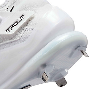 Nike Force Zoom Trout 7 Metal Cleats White | Silver Size 9.5