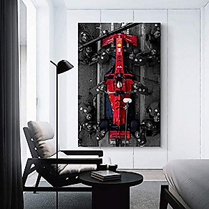 Maisuimaoyi Racing Poster Car Poster F1 Pit Canvas Art Poster and Wall Art Picture Print Modern Family bedroom Decor Posters 16x24inch(40x60cm)