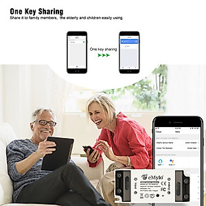 Wifi Switch, Tuya Smart Relay Wireless Remote Control Light Switch Voice Control Outlet Timer Work with Alexa and Google Assistant 90-250V One Channel, 3 Pack