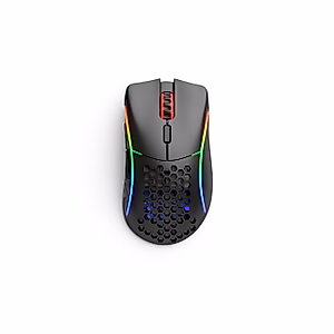 Glorious Model D Wireless Gaming Mouse - 69g Superlight, Lag Free 2.4Ghz Wireless, Up to 71 Hour Battery, RGB, BAMF Sensor, Ergonomic, 6 Buttons - Matte Black