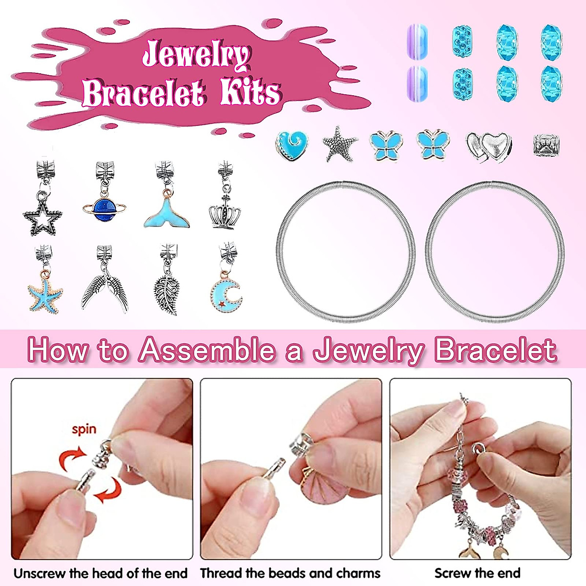 NEECOO Friendship Bracelet Making Kit for Teen Girls,Best Girl Gifts of Jewelry Making Kits for Birthday,Christmas,Rewarding & Party,DIY Arts and Crafts Toys for Kids Ages 6 7 8 9 10 11 12 and Up