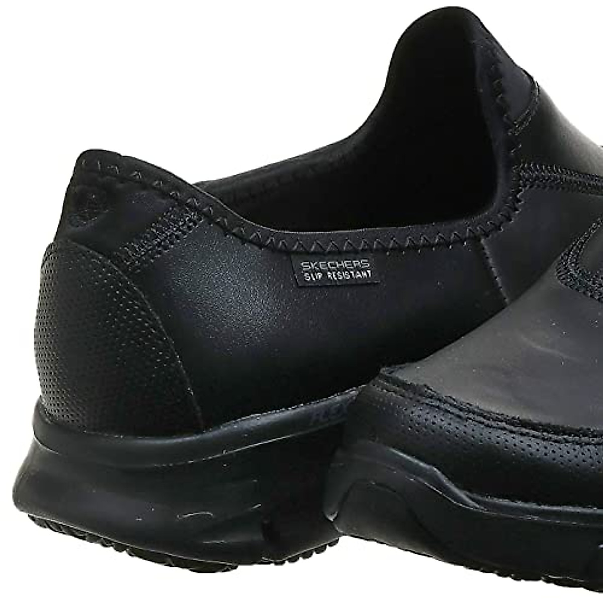 Skechers for Work Women's Sure Track Slip Resistant Shoe, Black, 7.5 M US