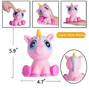 AILIMY Squishies Slow Rising Kawaii Scented Soft Jumbo Pink Giant Unicorn Animal Squishy Food Toy Child Party Supplies