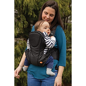 Dreambaby Manhattan Adjustable 3 in 1 Position Baby Carrier - IHDI Approved Hip Healthy - Newborns Toddlers up to 33lbs - Fits for Most Adult Sizes - Black - Model L296