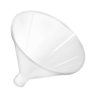 EISCO Powder Funnel, 4" - Polypropylene Plastic - Parallel Stem - Resistant to Acids & Alkalis - Great for Laboratory, Classroom or Home Use