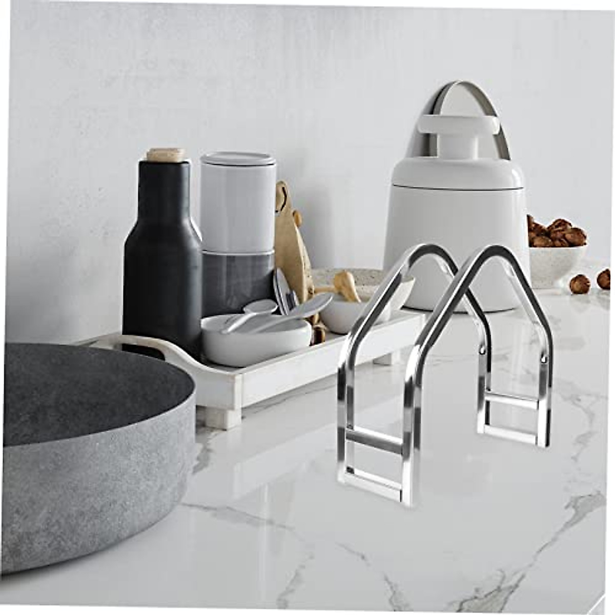 Zerodeko Rack Lid Rack Racks for Storage Shelves Chopping Block Cutting Board Rack Stainless Steel Pot Cover Shelf Pan Lid Holder Chopping Board Rack Chopping Board Stand Bakeware Pot