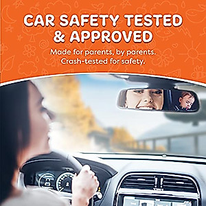 So Peep Adjustable Baby Car Mirror - Extra Large Backseat Safety Mirrors with Wide-Angle View and Headrest Straps for Rear-Facing Infant Car Seats - Newborn Essentials﻿