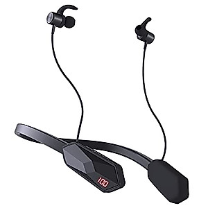 150H Playtime Neckband Bluetooth Headphones with LED Power Display, Bluetooth V5.3 Sweatproof Sport Headsets Stereo Sound, 7 EQ and Game Mode, USB-C Fast Charging, with Noise Cancelling Microphone