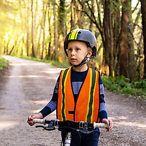 KAYGO Kids High Visibility Vest,Toddler Reflective Safety Vest in Yellow, Orange, Blue or Pink,Ideal for Ages 3-9