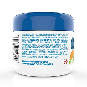 Baby Butz Diaper Rash Cream, 100% Natural Zinc Oxide Maximum Strength Butt Paste, Barrier Baby Cream to Help, Relieve & Prevent Diaper Rash, Hypoallergenic, Ointment for Newborns, Infants- 4oz