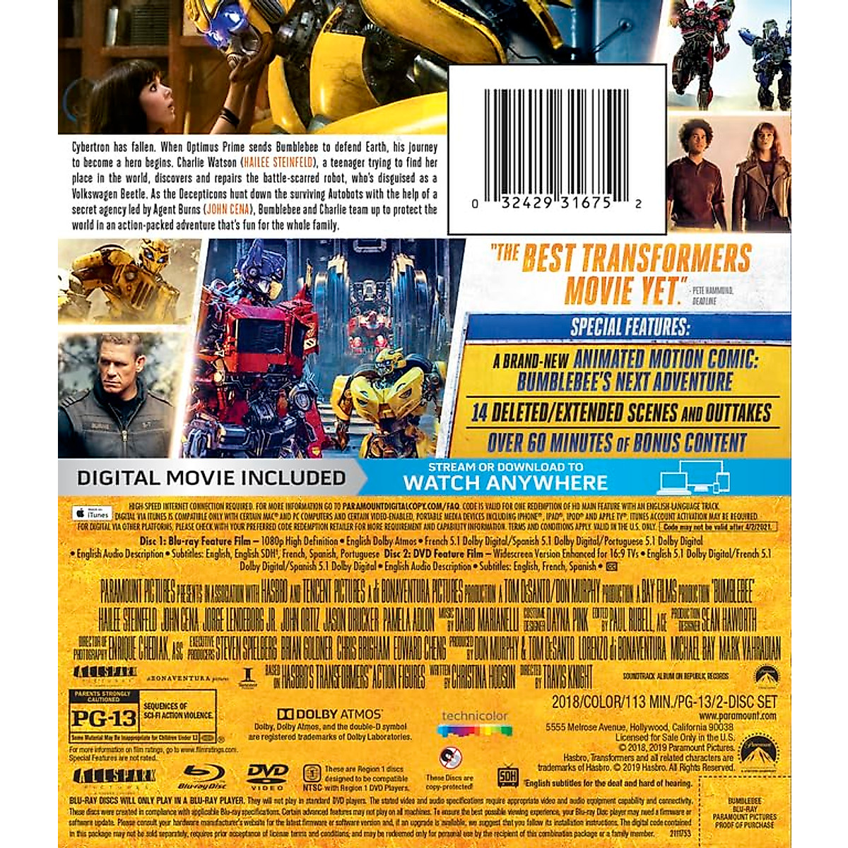 Bumblebee (Blu-ray + DVD + Digital)