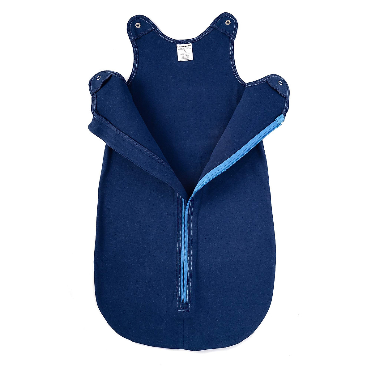 baby deedee Cotton Sleep Nest Basic Sleeping Sack, Baby Sleeping Bag Wearable Blanket, Infants and Toddlers, Deep Sea Blue, Large (18-36 Months)